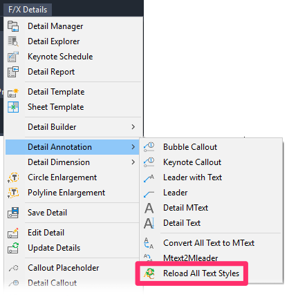 Reload All Text Styles – the REAT Command