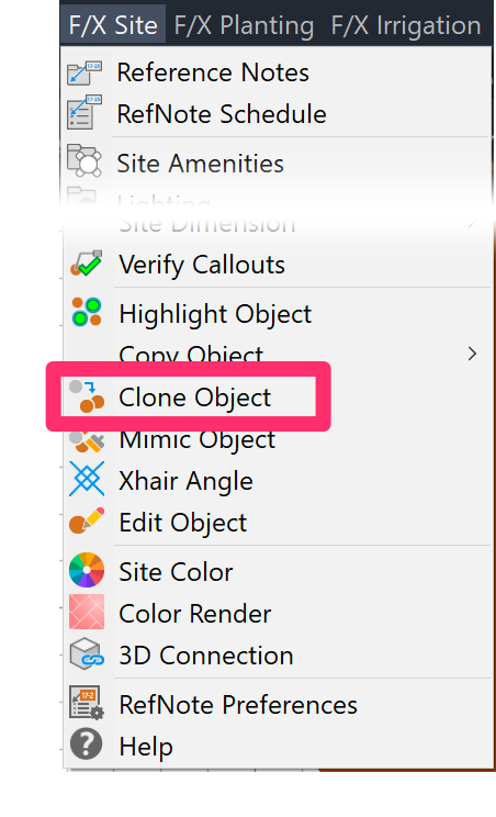 Clone Object in CAD – Site