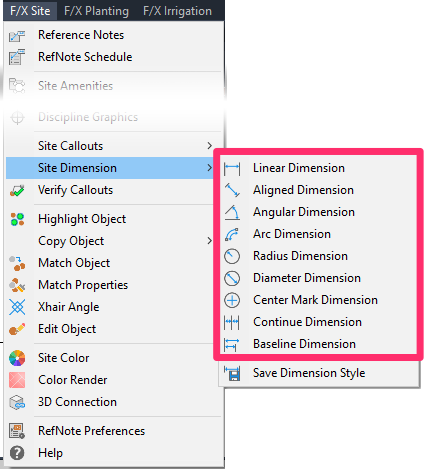 Site Dimensions