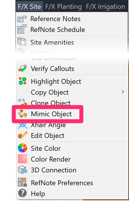 Mimic Object in CAD – Site & Hardscape
