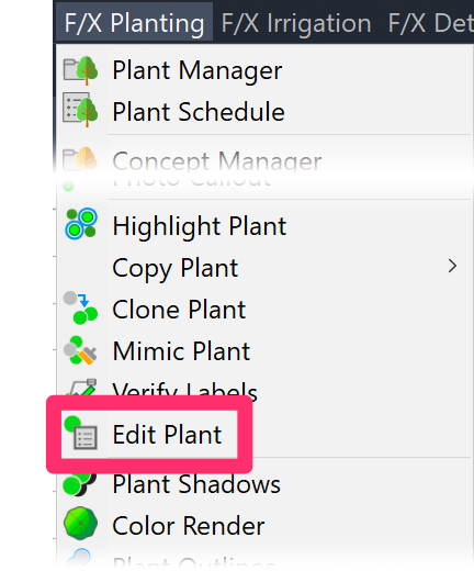 Edit Plant Information (Project Plants and Concept Plants)