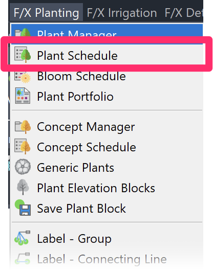 Plant Schedules: Getting Started