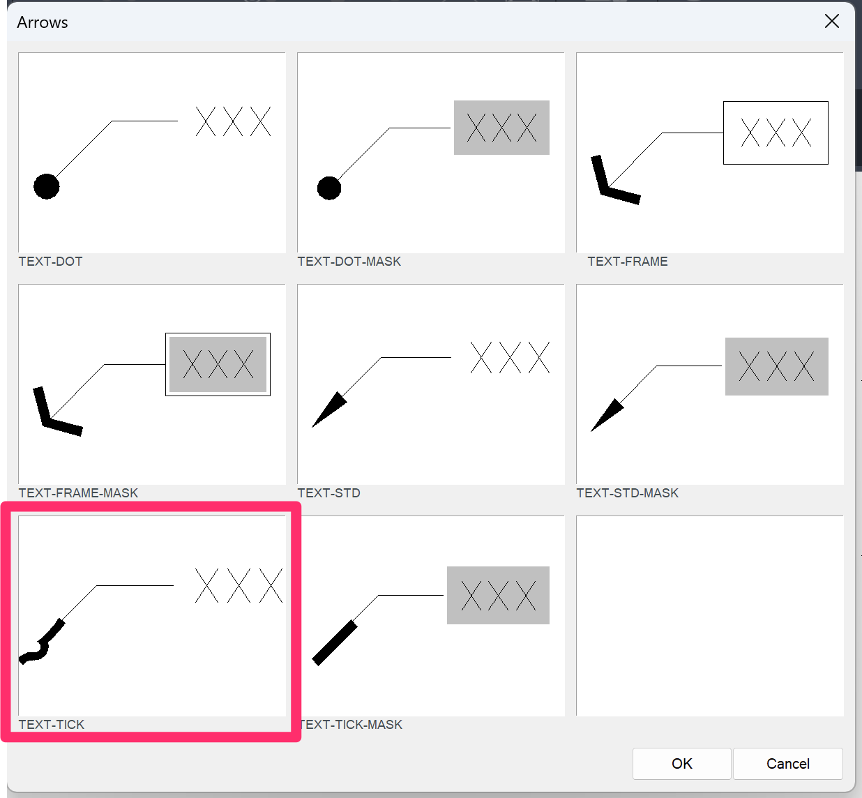 Customizing the Leader with Text Arrow Styles