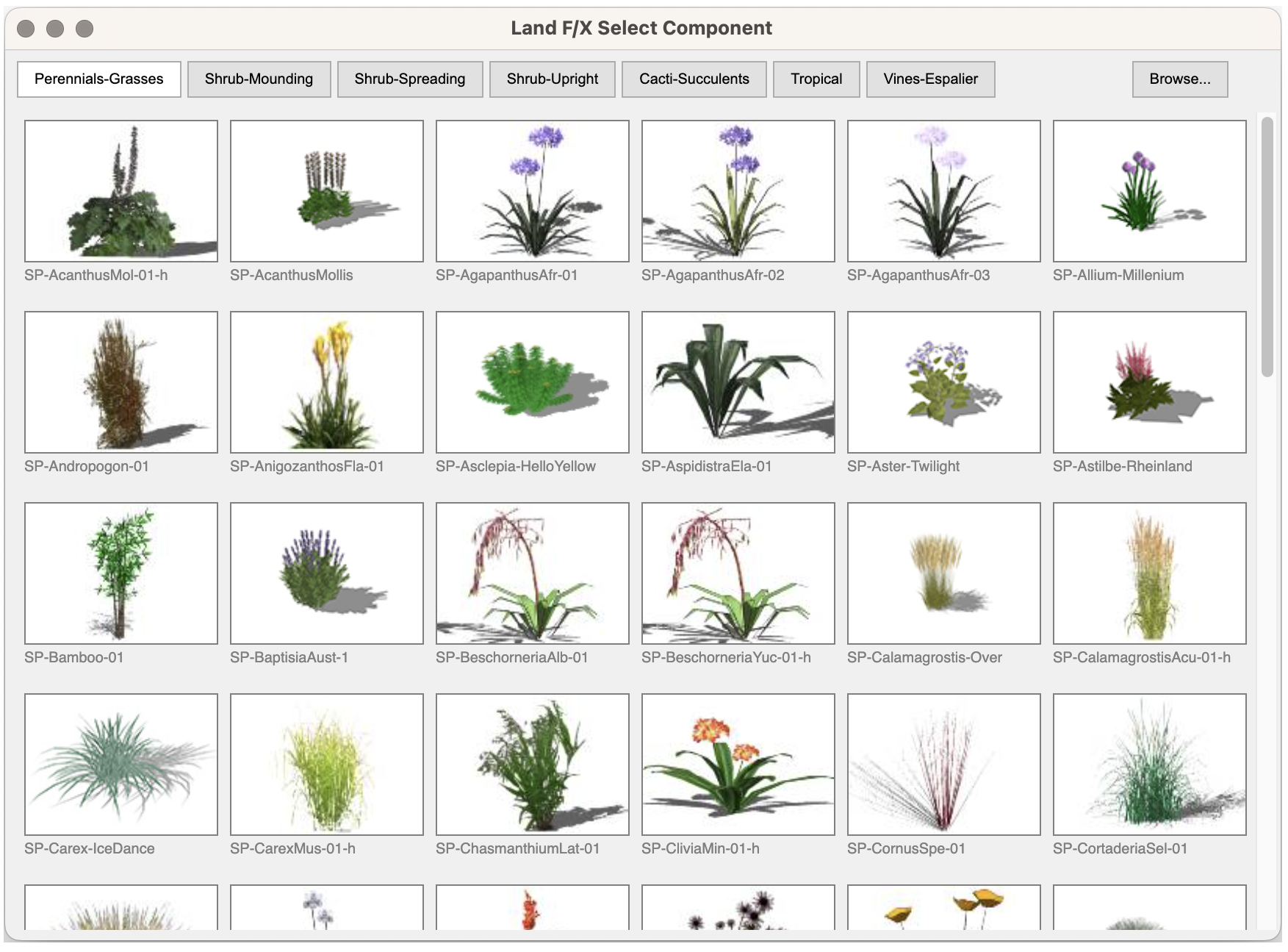 Object Info Tool: Planting F/X for SketchUp Plugin
