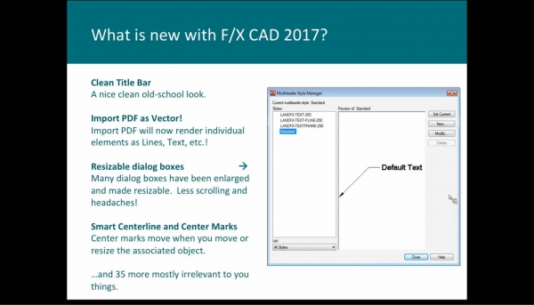 What's New with Land F/X Version 13.0 and F/X CAD 2017